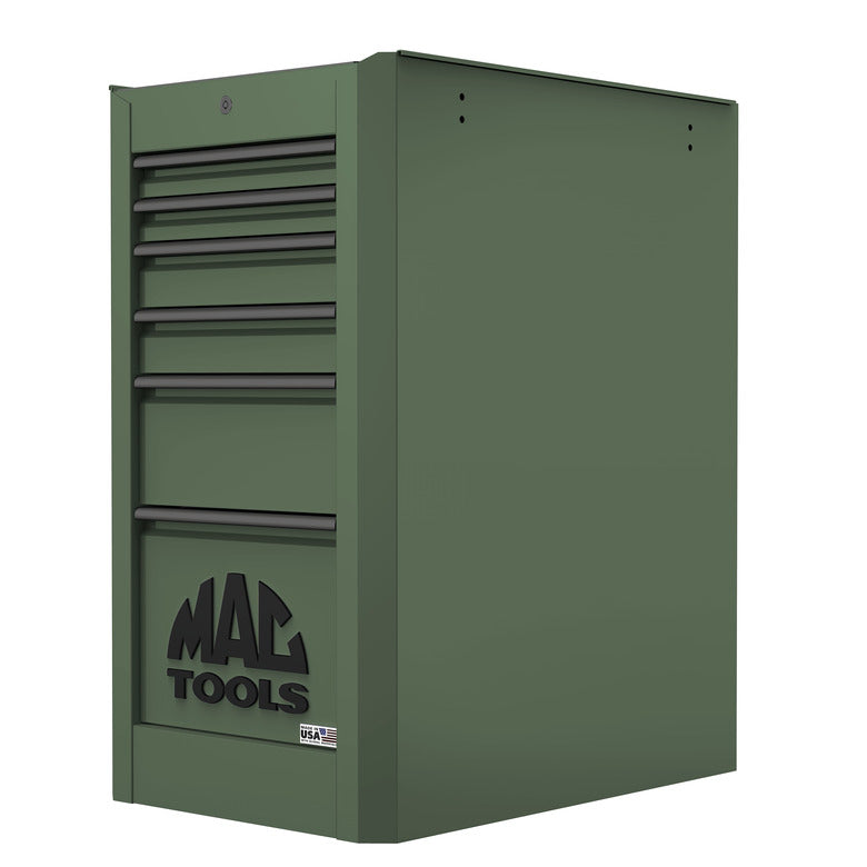 Macsimizer® 6-Drawer Side Box with PowerTech™ Drawer - Olive Green - MSB30PD-OG | Mac Tools