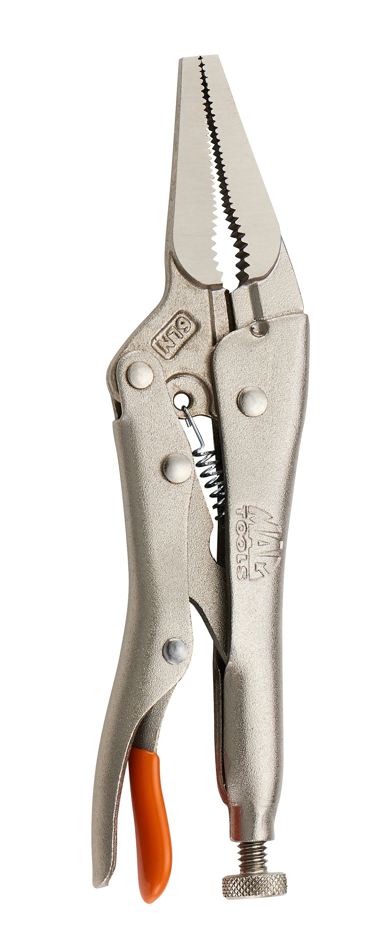 6" Long Nose Trigger Release Locking Pliers - Orange - MLPTR6LNO | Mac ...