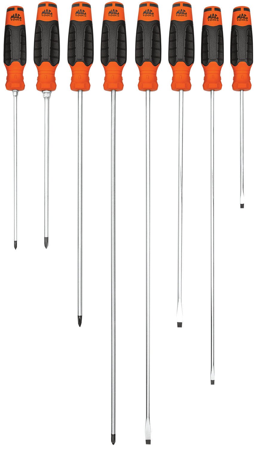 8-PC. Mac-Grip™ Long Combination Screwdriver Set - Orange - SDL8DO-S ...
