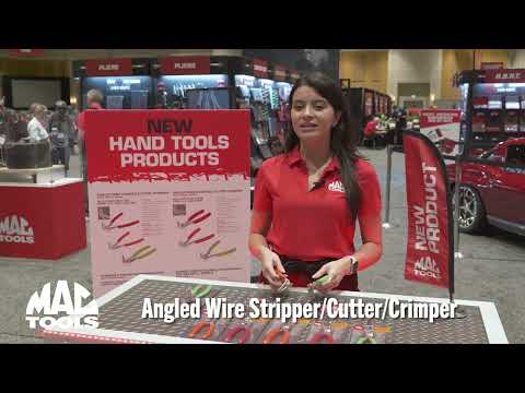 Angled Wire Crimper/Cuter/Stripper - Red - WSC8B | Mac Tools