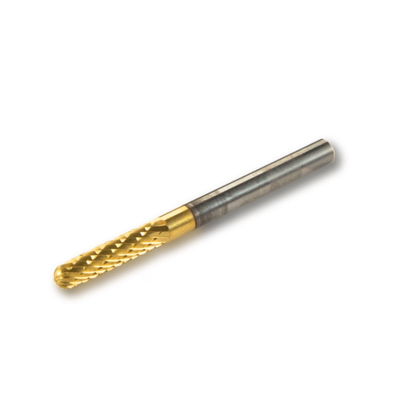 Cylindrical with End Cut Mini Titanium Nitride Coating Carbide Burr ...