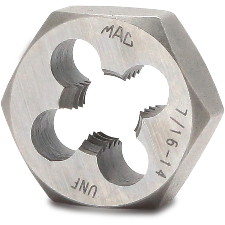 SAE Hexagonal Die 7/16"-14 NC - 1" Shank - 6539DIE | Mac Tools