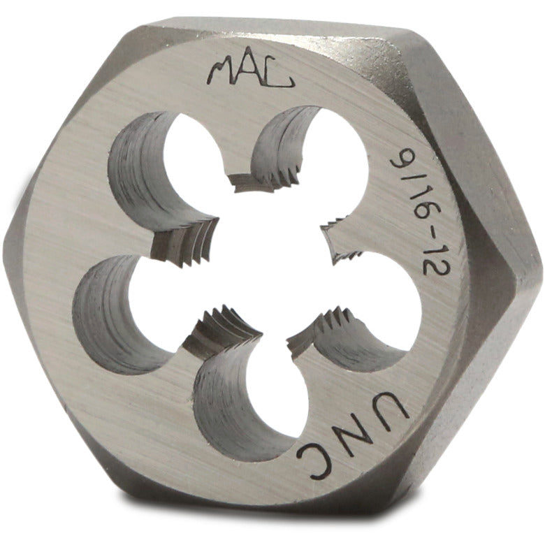 SAE Hexagonal Die 9/16"-12 NC - 1/7/16" Shank - 6848DIE | Mac Tools