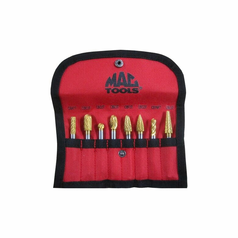 8-PC. Titanium Carbide Burr Set - CB8TS | Mac Tools