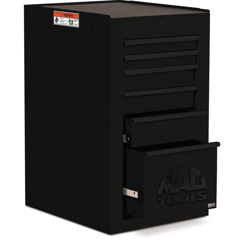 Tech™ Series 6-Drawer Side Cabinet with PowerTech™ Drawer - Flat Black ...