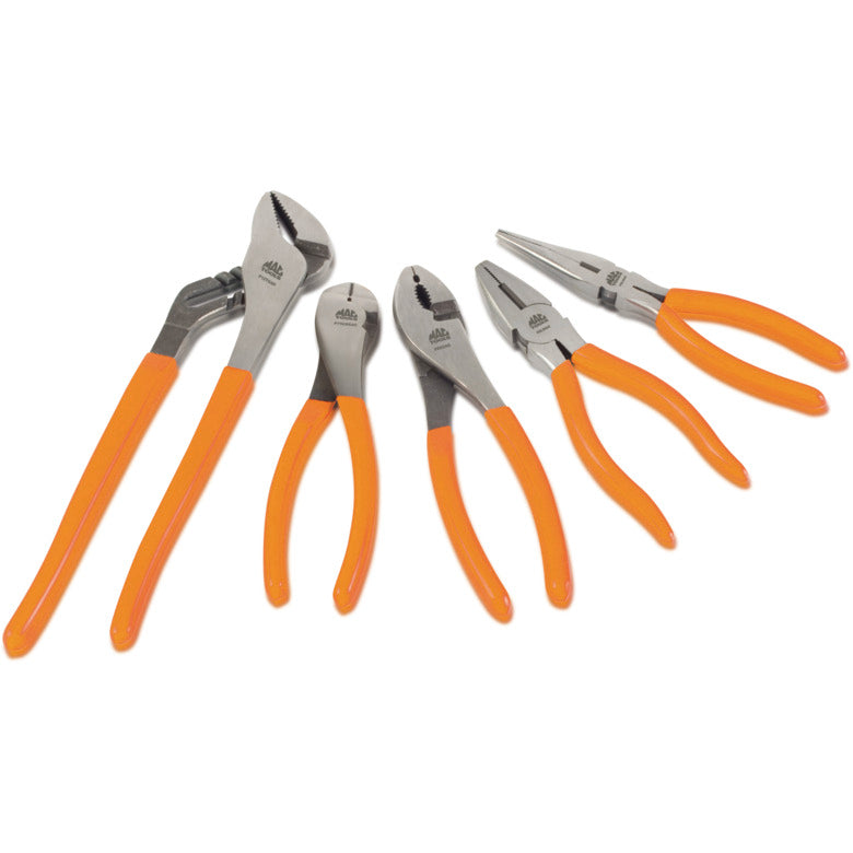 5-PC. Large Combination Pliers Set - Orange - PS58AO | Mac Tools