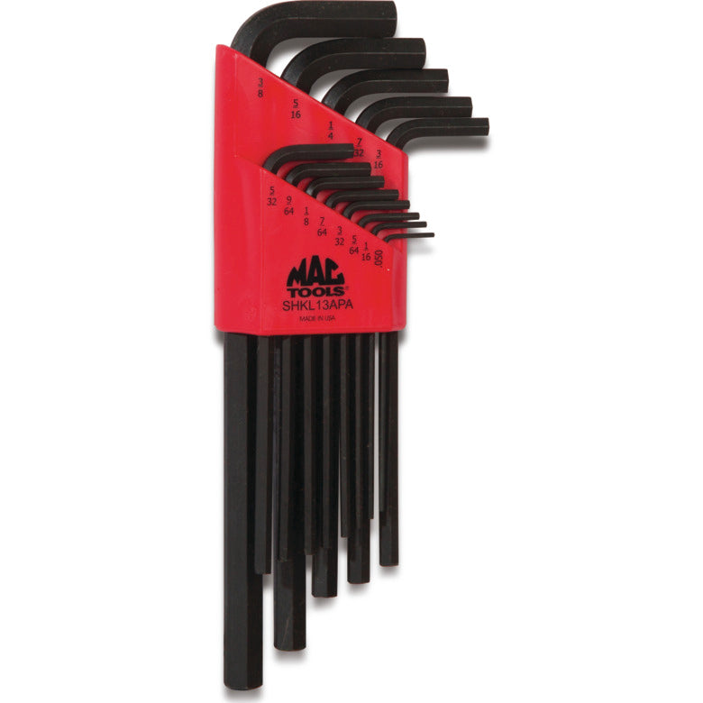 13-PC. SAE Long Arm Hex L-Key Set - SHKL13APA | Mac Tools