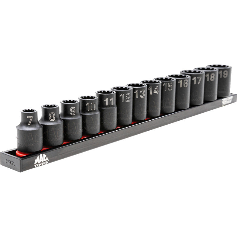 13-PC. 3/8” Drive Metric Spherical Impact Socket Set - SXPM13SBRPT ...