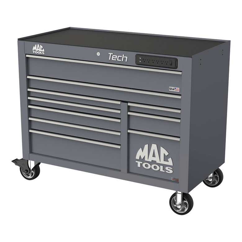 Tech™ Series 10-Drawer Workstation with PowerTech™ Drawer - Carbon Gray ...