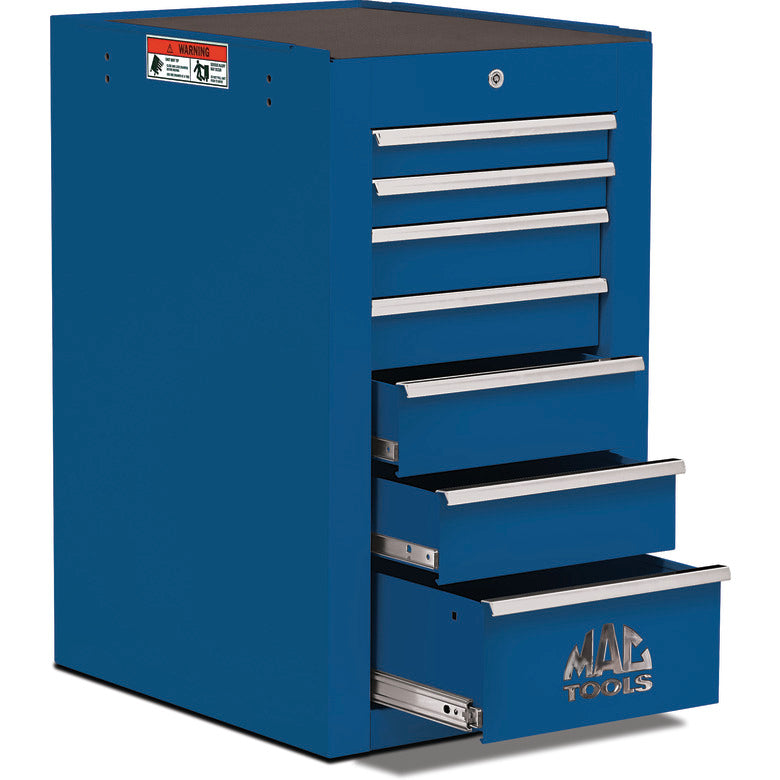 Tech™ Series 7-Drawer Side Cabinet - Sapphire Blue - TSB25-BL | Mac Tools