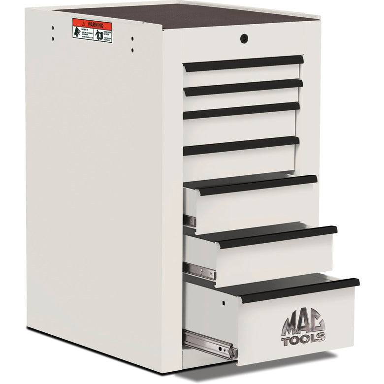 Tech™ Series 7-Drawer Side Cabinet - Titanium White - TSB25-WT | Mac Tools