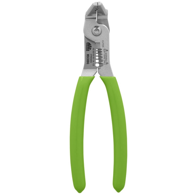 Angled Wire Crimper/Cuter/Stripper - Green - WSC8BG | Mac Tools